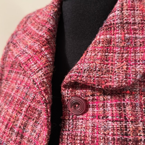 Real Clothes | Jackets & Coats | Magenta Color Of The Year Tweed Jacket ...